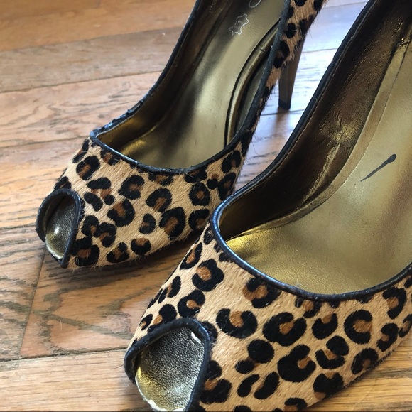 Aldo | Shoes | Leopard Print Aldo Peeptoe Heels | Poshmark